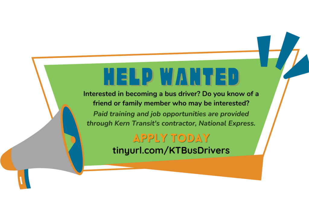 Kern Transit | Help Wanted – Bus Drivers
